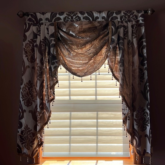 Accents | 5 Window Valances In Brown All 5 For 25 Each One Is 61 In ...